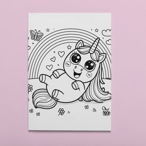 Whimsical Unicorn & Rainbow Coloring Pages for Kids - Enchanting 10 ...