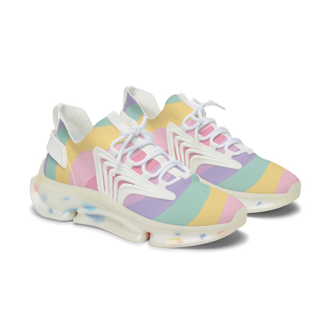 Pastel Rainbow Sneakers for Women & Men | Colorful Athletic Shoes ...