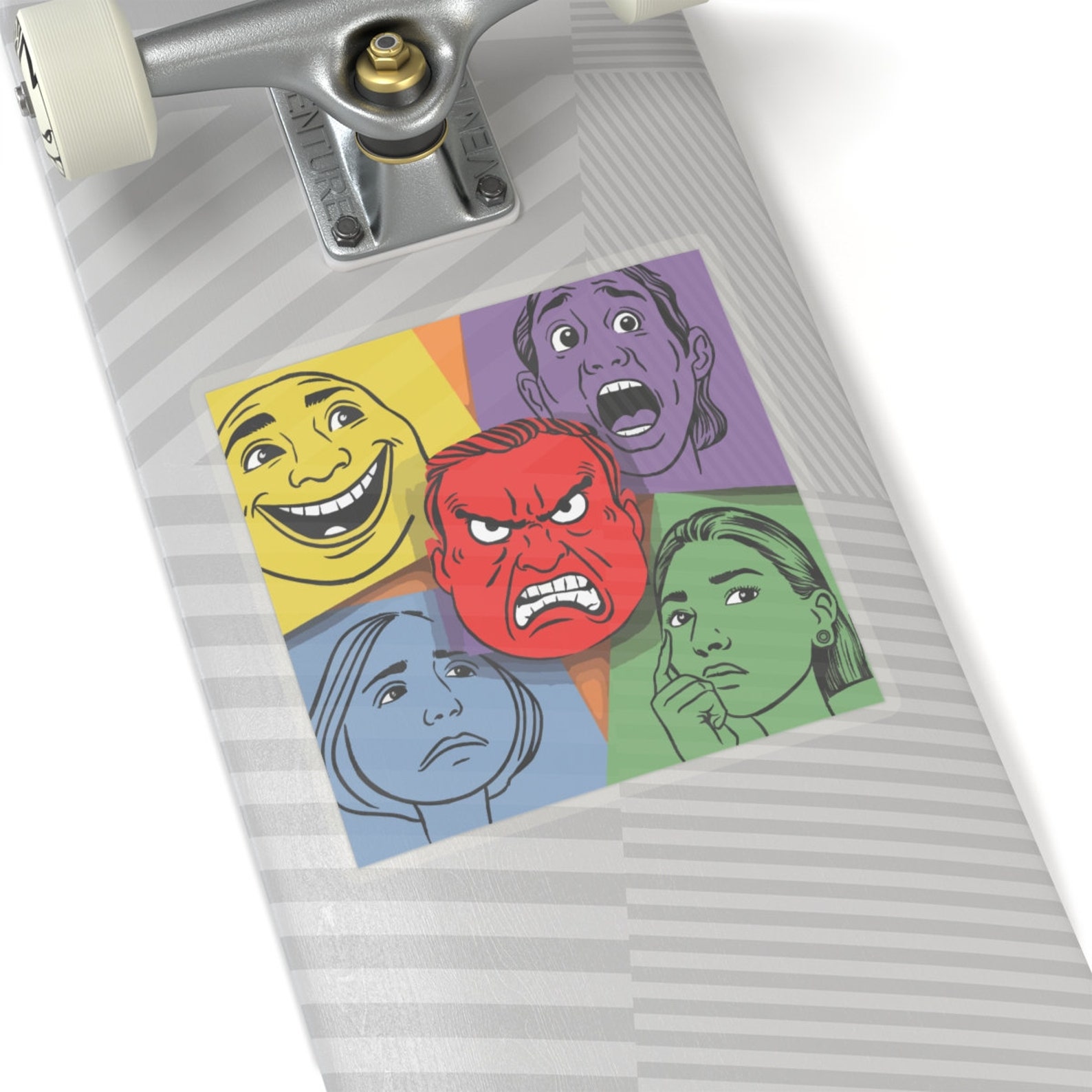 Emotions Spectrum Faces Sticker - Etsy