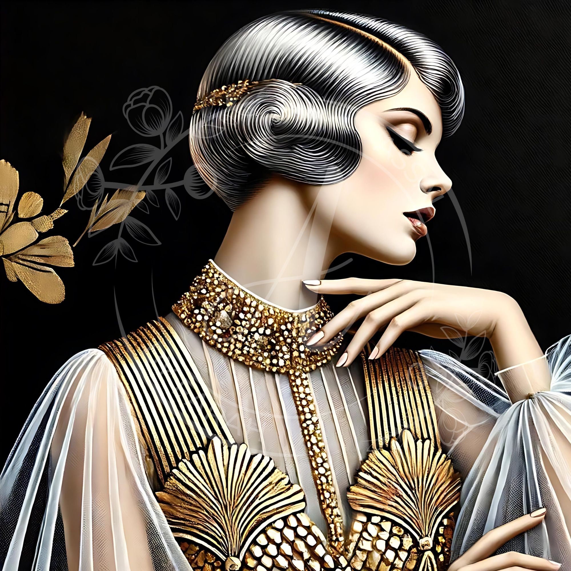 Roaring Twenties Art Deco Collection, Retro Wall Art 10 Art Deco Wall ...