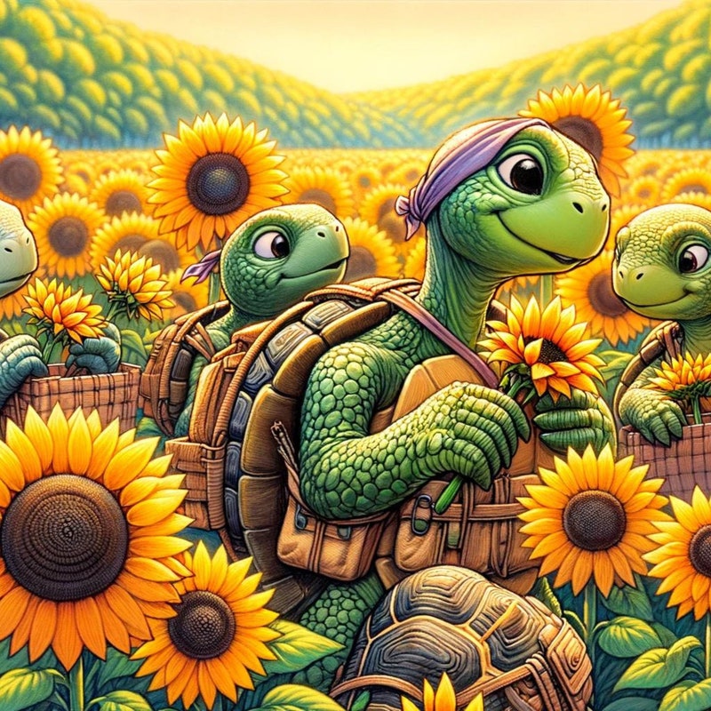 Whimsical Turtle - Etsy