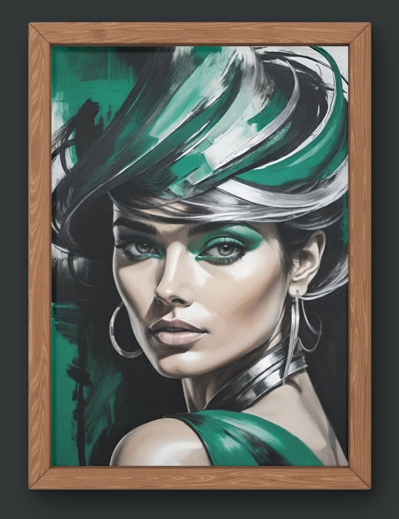 Modern Abstract Portrait - High-resolution Digital Download, High-res ...