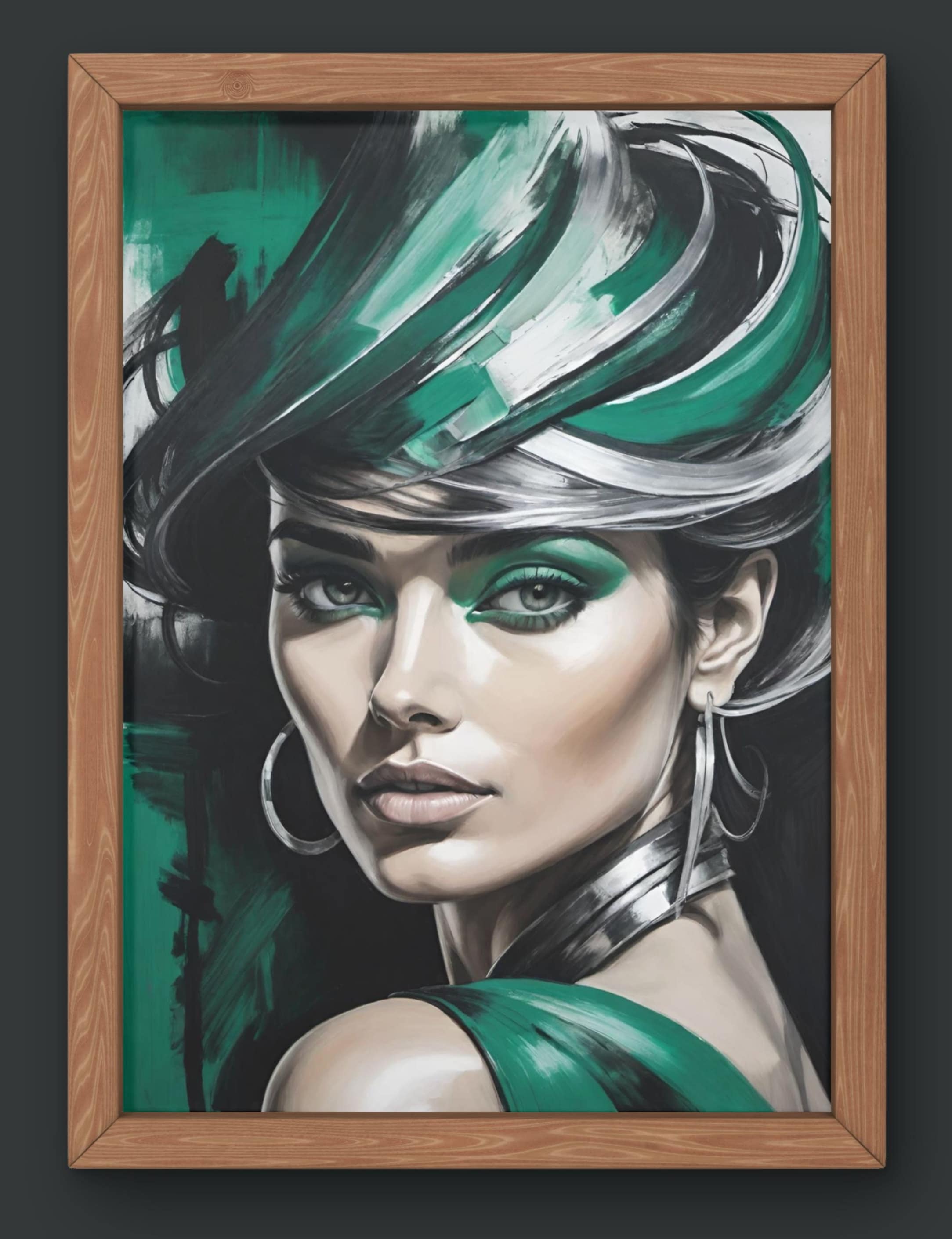 Modern Abstract Portrait - High-resolution Digital Download, High-res ...