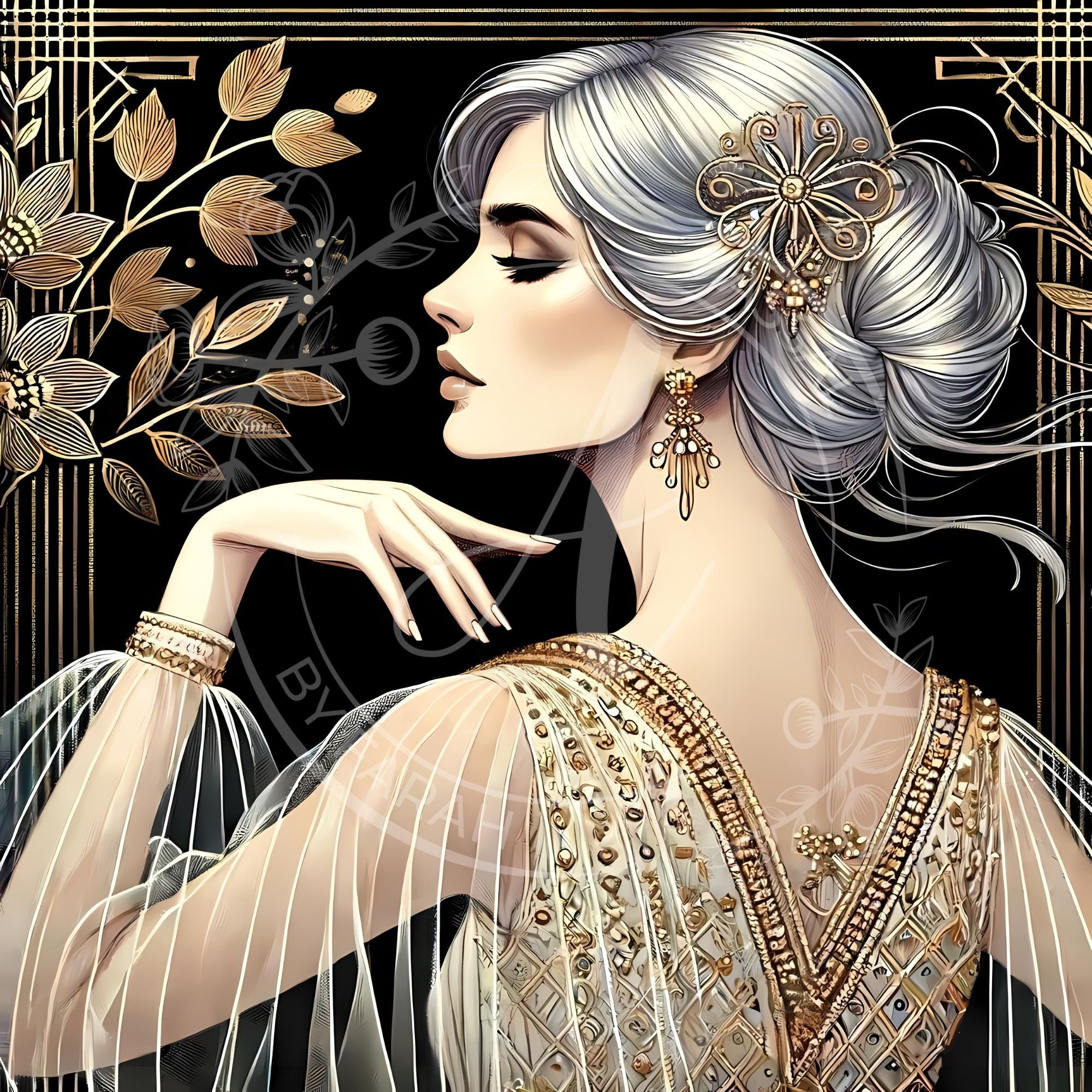 Roaring Twenties Art Deco Collection, Retro Wall Art 10 Art Deco Wall ...