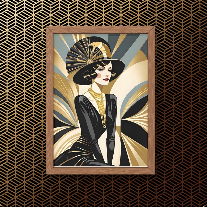 Roaring Twenties Art Deco Collection 1920s Wall Art - 3 Glamorous ...