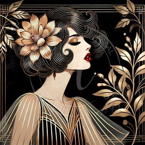 Roaring Twenties Art Deco Collection, Retro Wall Art- 10 Art Deco Wall ...