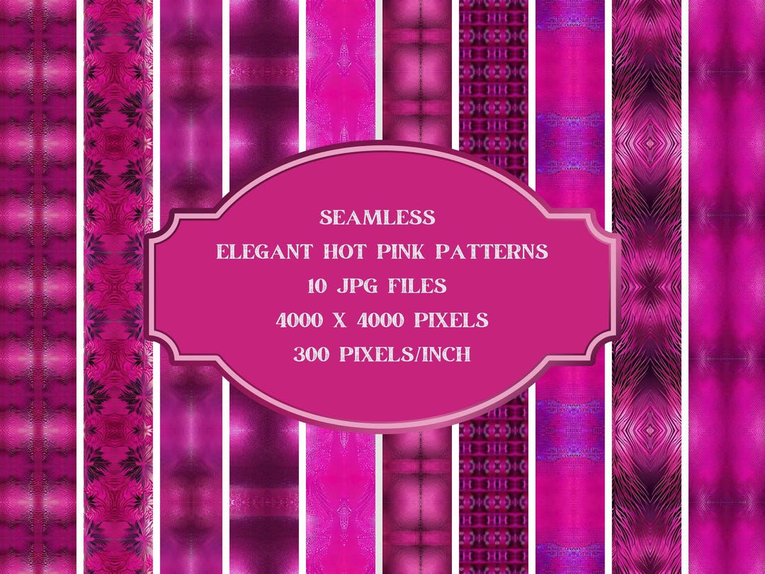 Hot Pink Seamless Luxury Digital Pattern, Elegant Designs-10 High ...