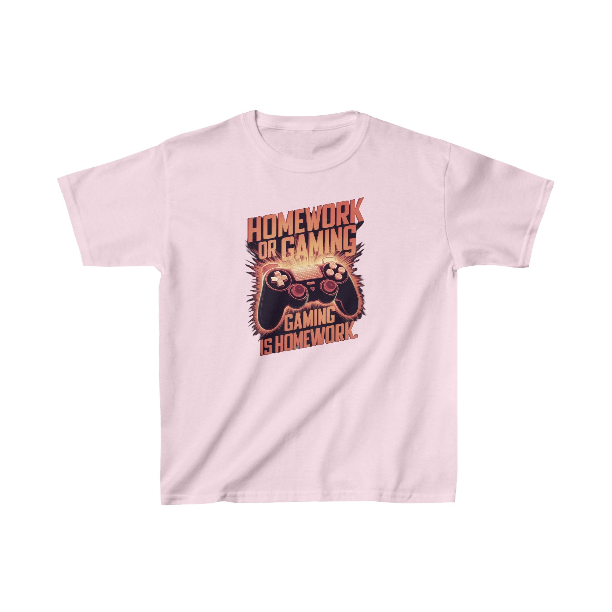 Kids Gaming T-shirt Funny Homework Top Silly Quote Tee Loose Fit Humor ...