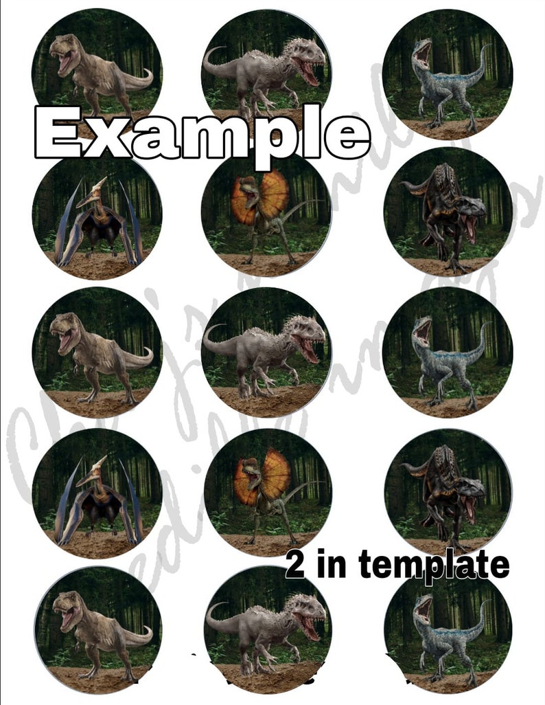 Dinosaur edible Image Toppers on Edible Frosting Sugar Sheet or Printed ...