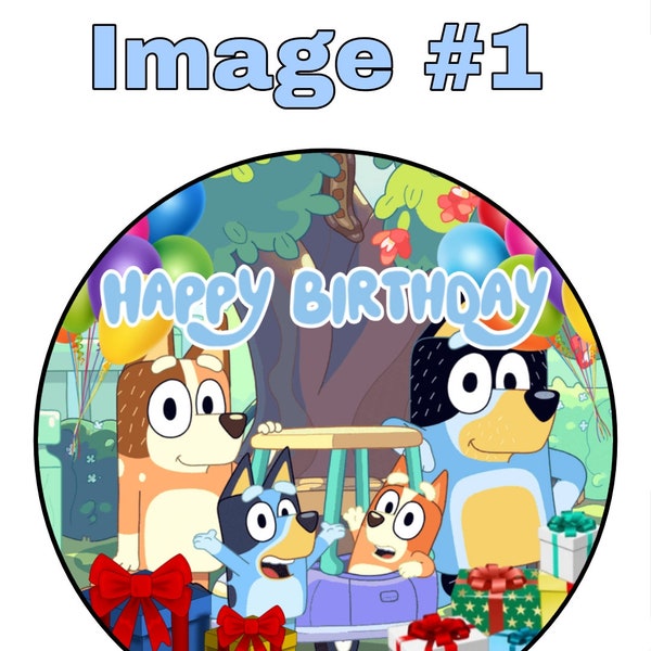 Bluey Birthday Cake Sugar Sheet - Etsy Canada