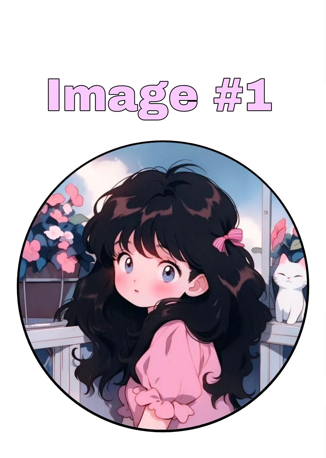 Anime Girl Art edible Image Option 5 on Edible Frosting Sugar Sheet or ...