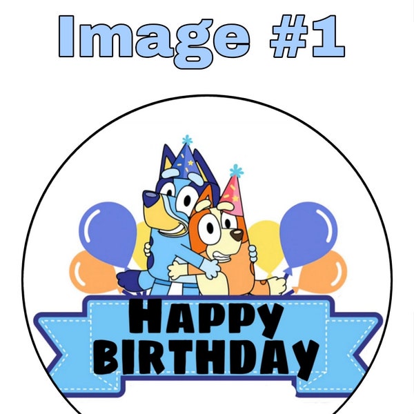 Bluey Birthday Cake Sugar Sheet - Etsy Canada