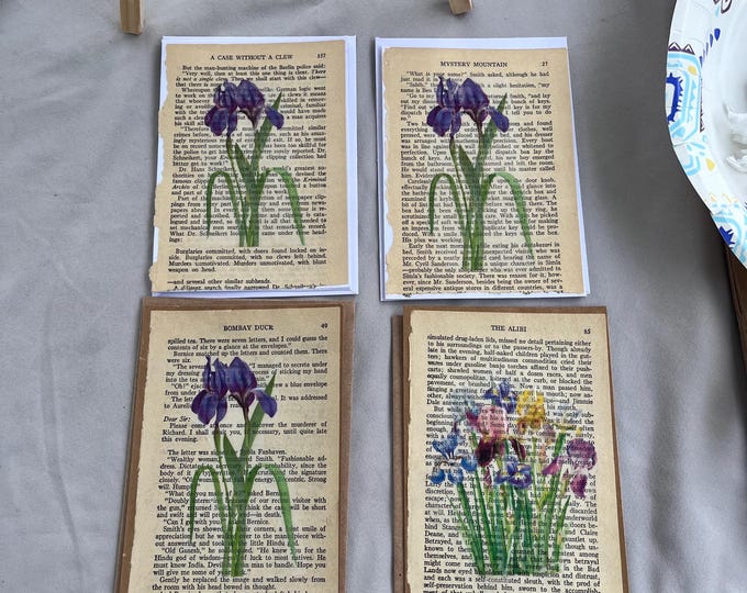 Iris Cards - Etsy