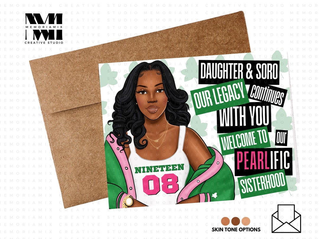 Alpha Kappa Alpha Legacy Greeting Card, 1908 Card, Greek Greeting Cards ...