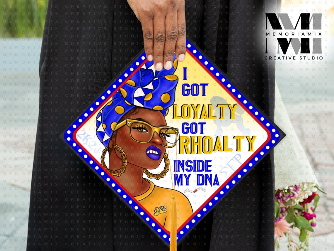 Sigma Gamma Rho Sorority Rhoalty Inside My DNA Graduation Cap Topper ...