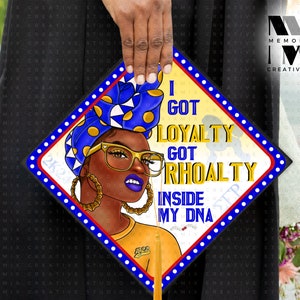 Sigma Gamma Rho Sorority Rhoalty Inside My DNA Graduation Cap Topper ...