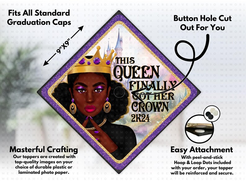This Queen Finally Got Her Crown Graduation Cap Topper, Graduation Cap ...