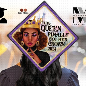 This Queen Finally Got Her Crown Graduation Cap Topper, Graduation Cap ...