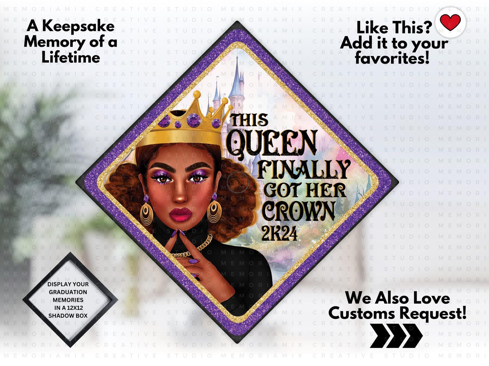 This Queen Finally Got Her Crown Graduation Cap Topper, Graduation Cap ...