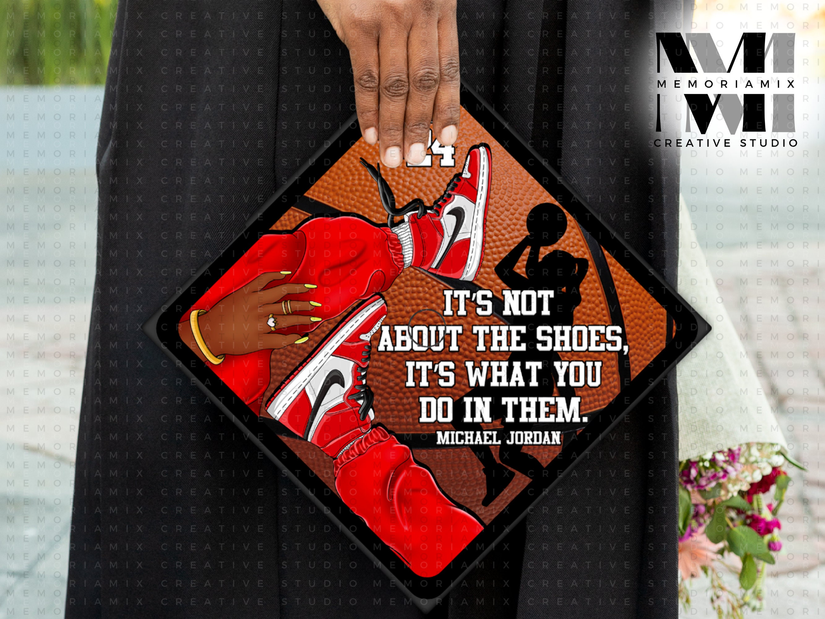 Jordan Themed Graduation Cap Topper, Graduation Cap, Graduation Cap ...