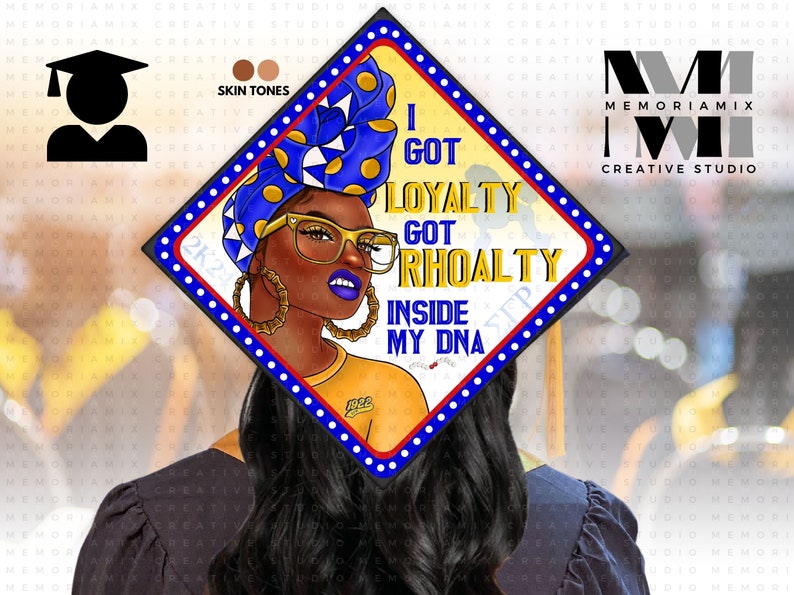 Sigma Gamma Rho Sorority, Rhoalty Inside My DNA, Graduation Cap Topper ...