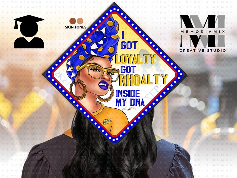 Sigma Gamma Rho Sorority, Rhoalty Inside My DNA, Graduation Cap Topper ...