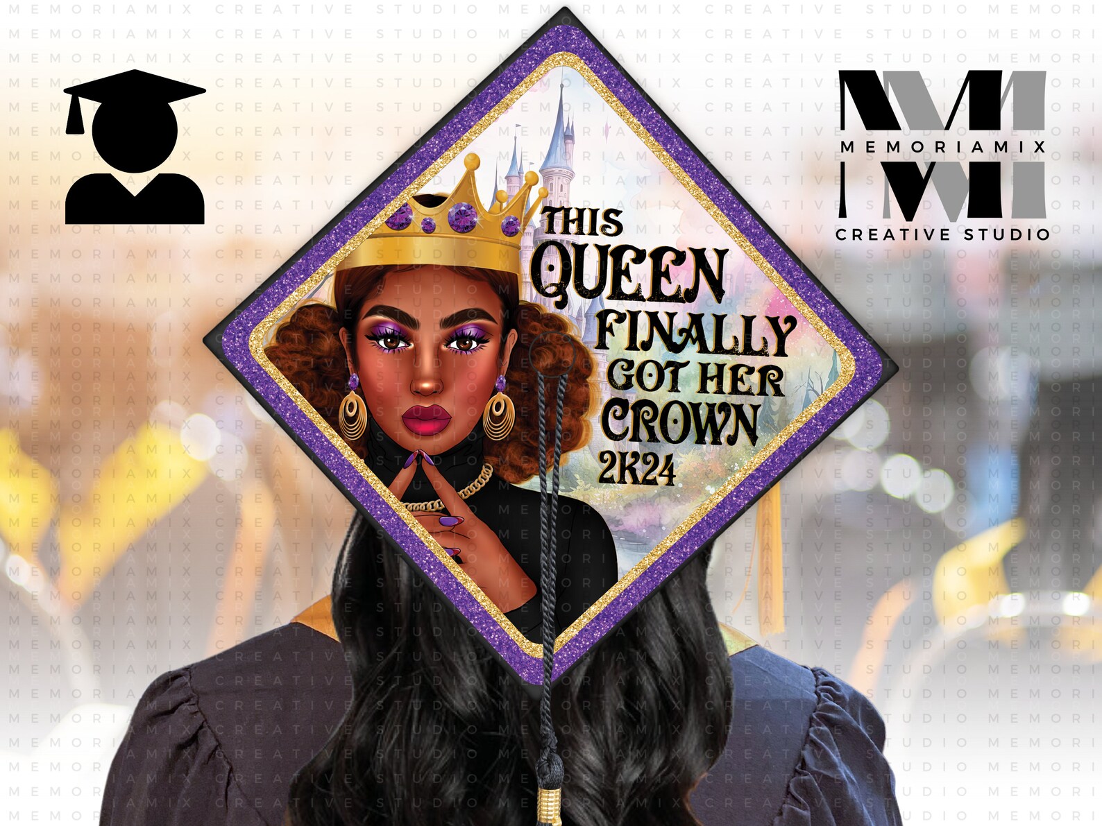 This Queen Finally Got Her Crown Graduation Cap Topper, Graduation Cap ...