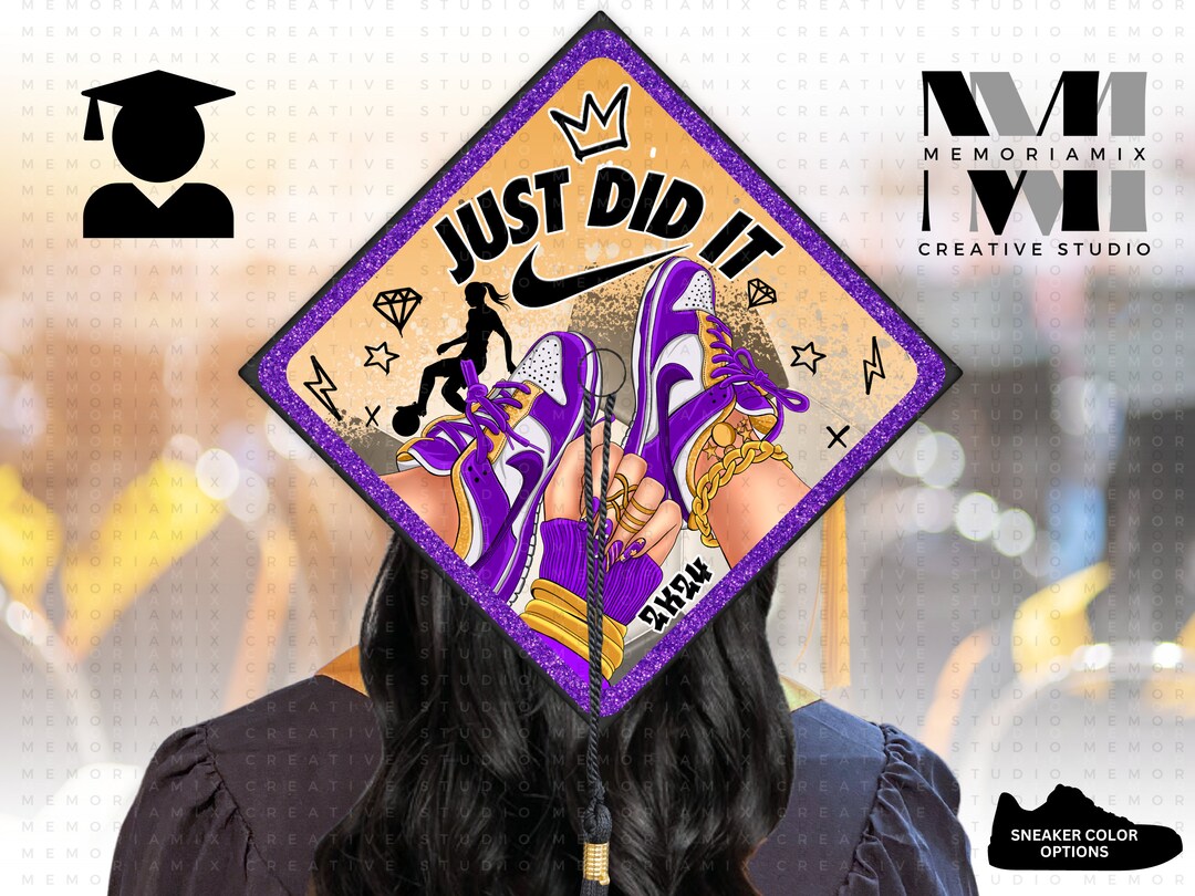Just Did It Soccer Graduation Cap Topper, Grad Cap, Grad Cap Decoration ...