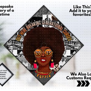 Breaking Generational Curses Graduation Cap Topper, Graduation Cap ...