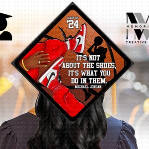 Jordan Themed Graduation Cap Topper, Graduation Cap, Graduation Cap ...