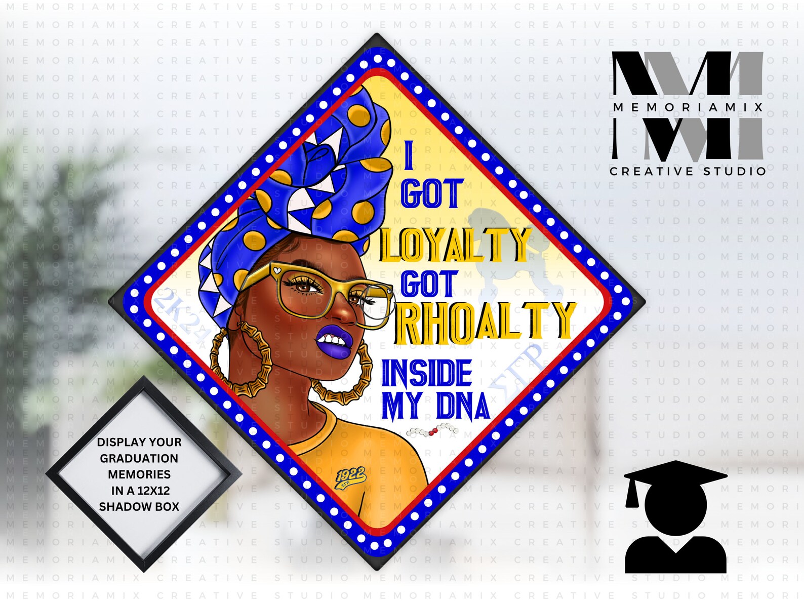 Sigma Gamma Rho Sorority Rhoalty Inside My DNA Graduation Cap Topper ...