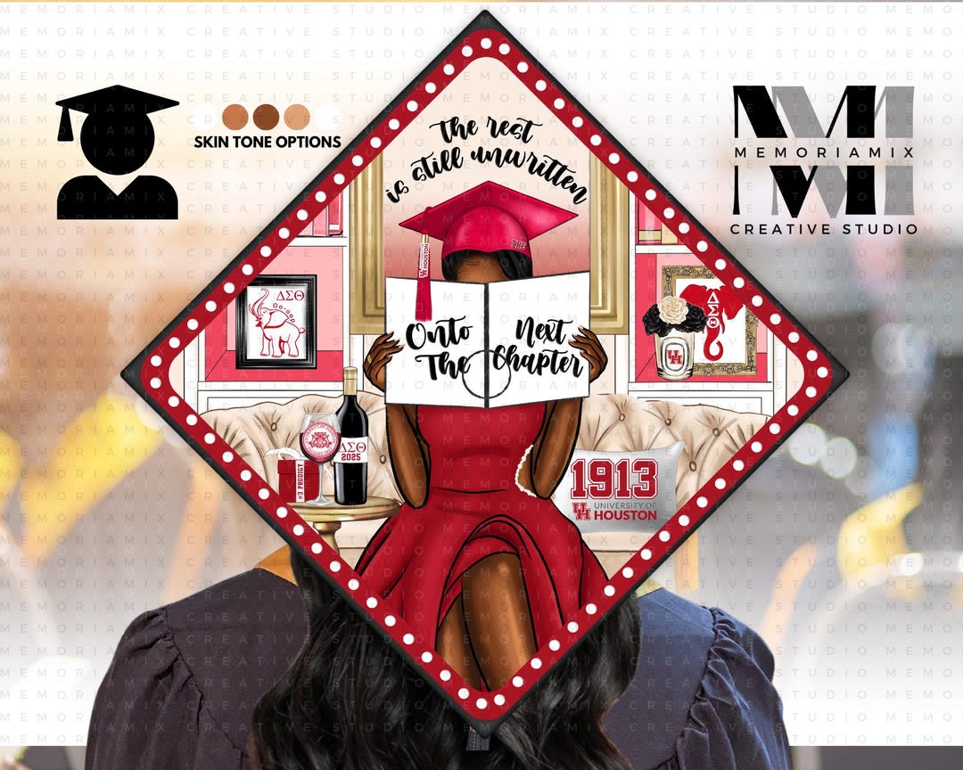 Delta Sigma Theta Grad Cap Topper: Sisterhood Graduation Decoration - Etsy