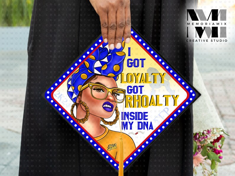 Sigma Gamma Rho Sorority Rhoalty Inside My DNA Graduation Cap Topper ...