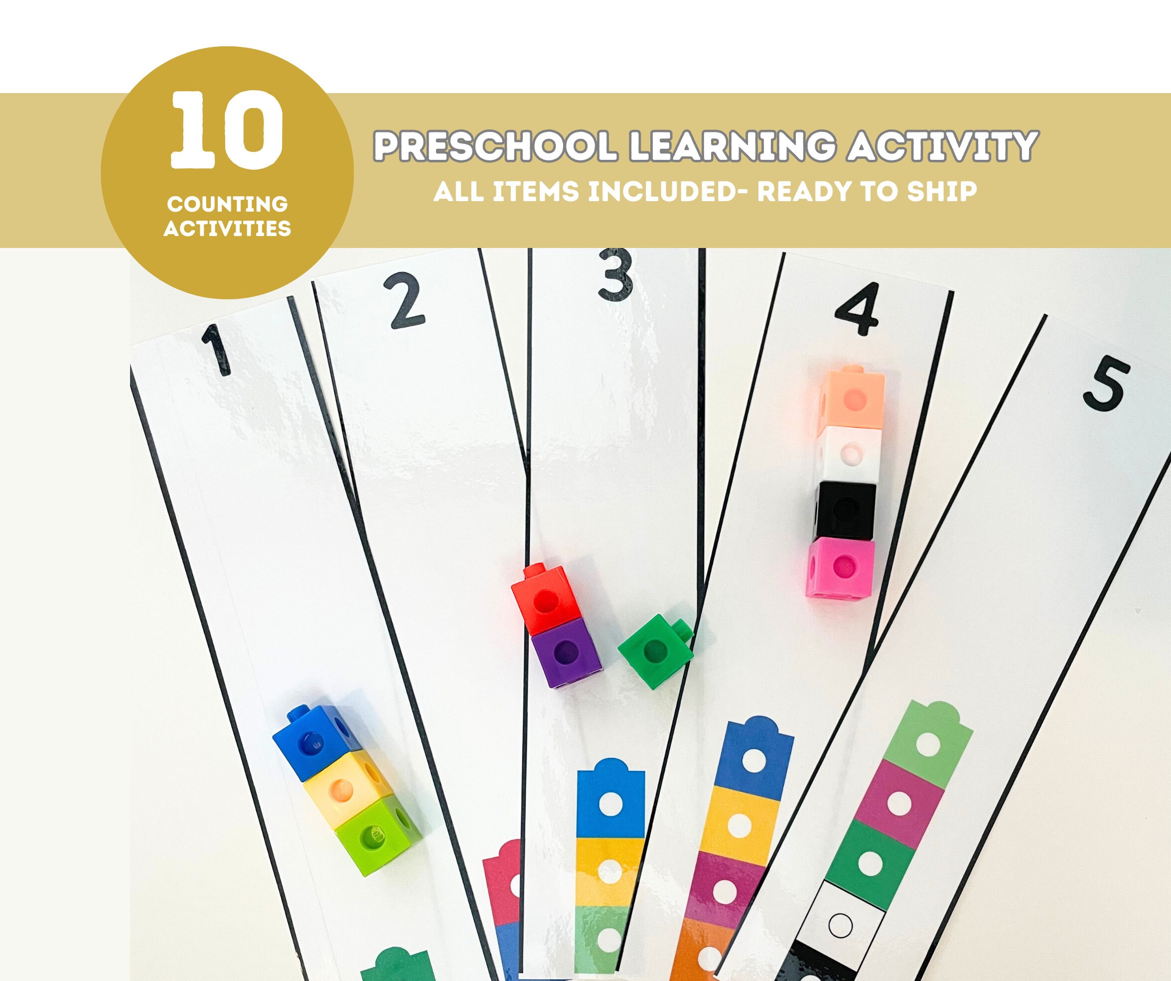 Preschool Counting Activity, Busy Bag, Learning Activity for ...