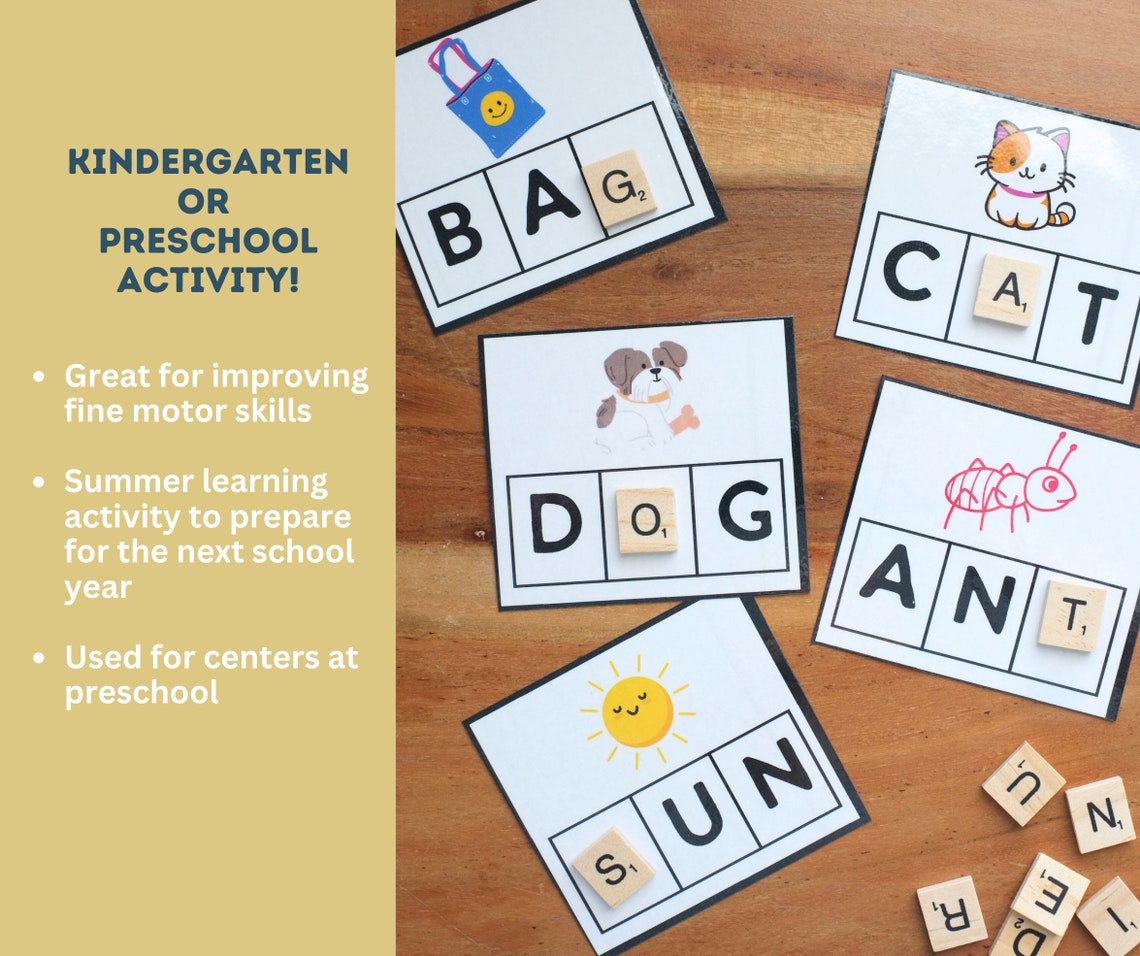 Complete the Word Activity, Busy Bag, Learning Activity for Preschooler ...