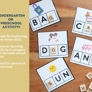 Complete the Word Activity, Busy Bag, Learning Activity for Preschooler ...