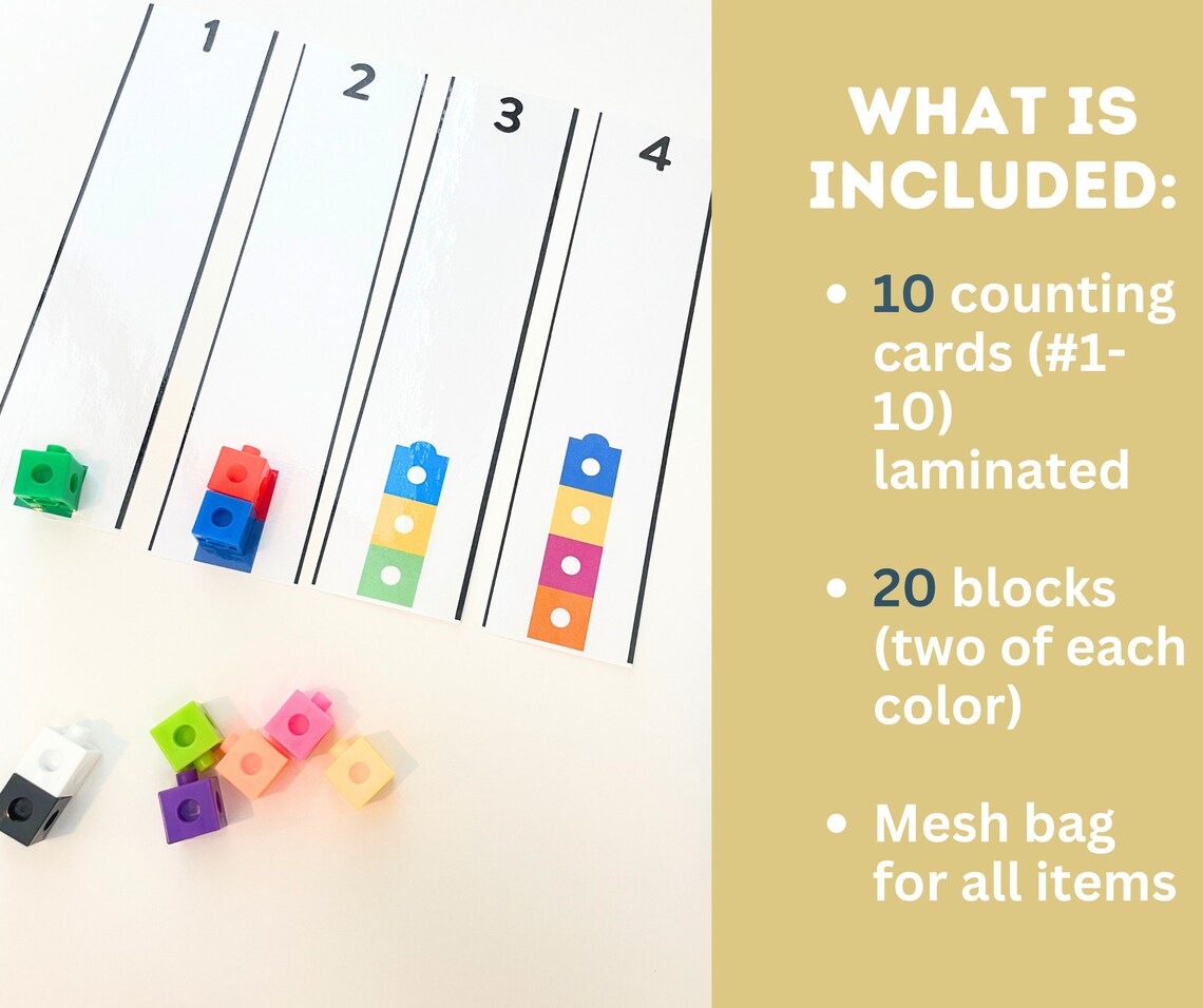 Preschool Counting Activity, Busy Bag, Learning Activity for ...