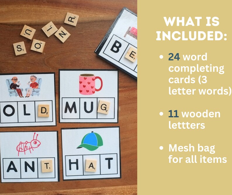 Complete the Word Activity, Busy Bag, Learning Activity for Preschooler ...