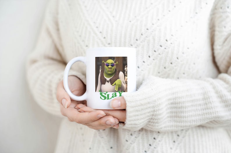 Shrek Slay Mug, Shrekxy, Ogre Mug, Pop Culture, Y2K - Etsy