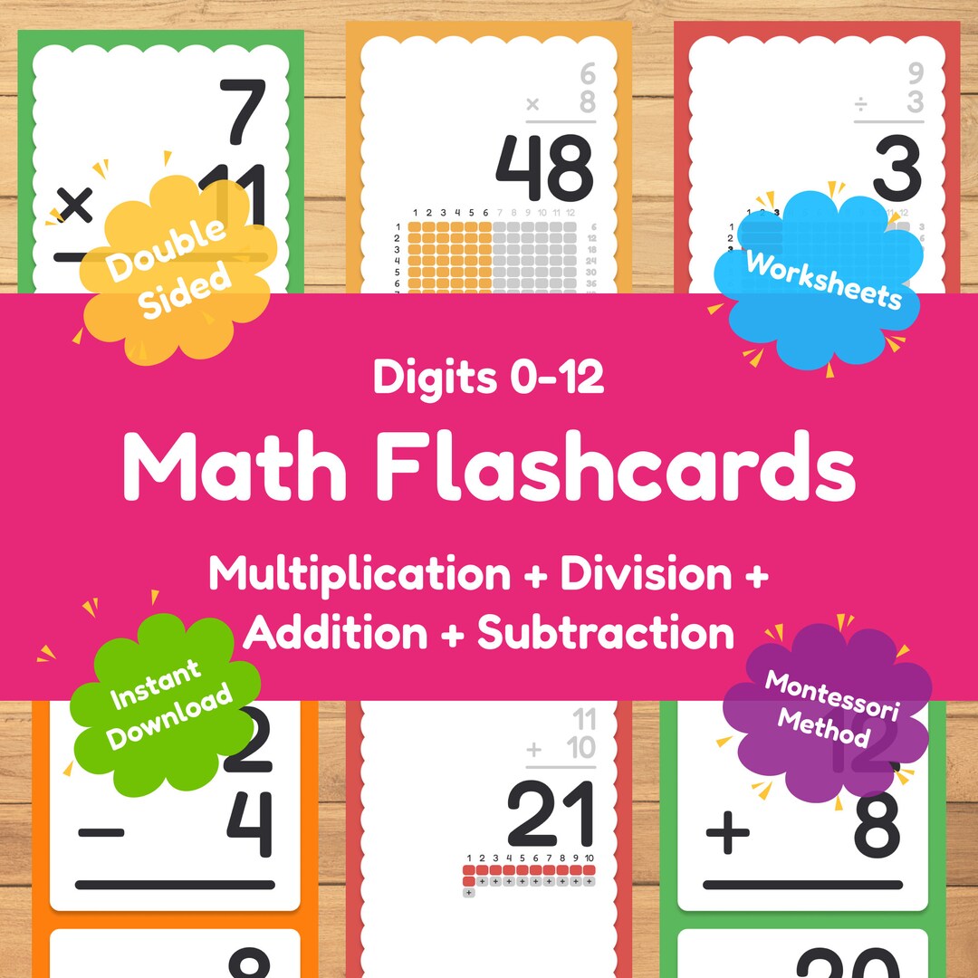 Multiplication Table Flashcards Printable Math Sheets for Kindergarten ...
