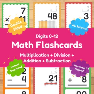 Multiplication Table Flashcards Printable Math Sheets for Kindergarten ...