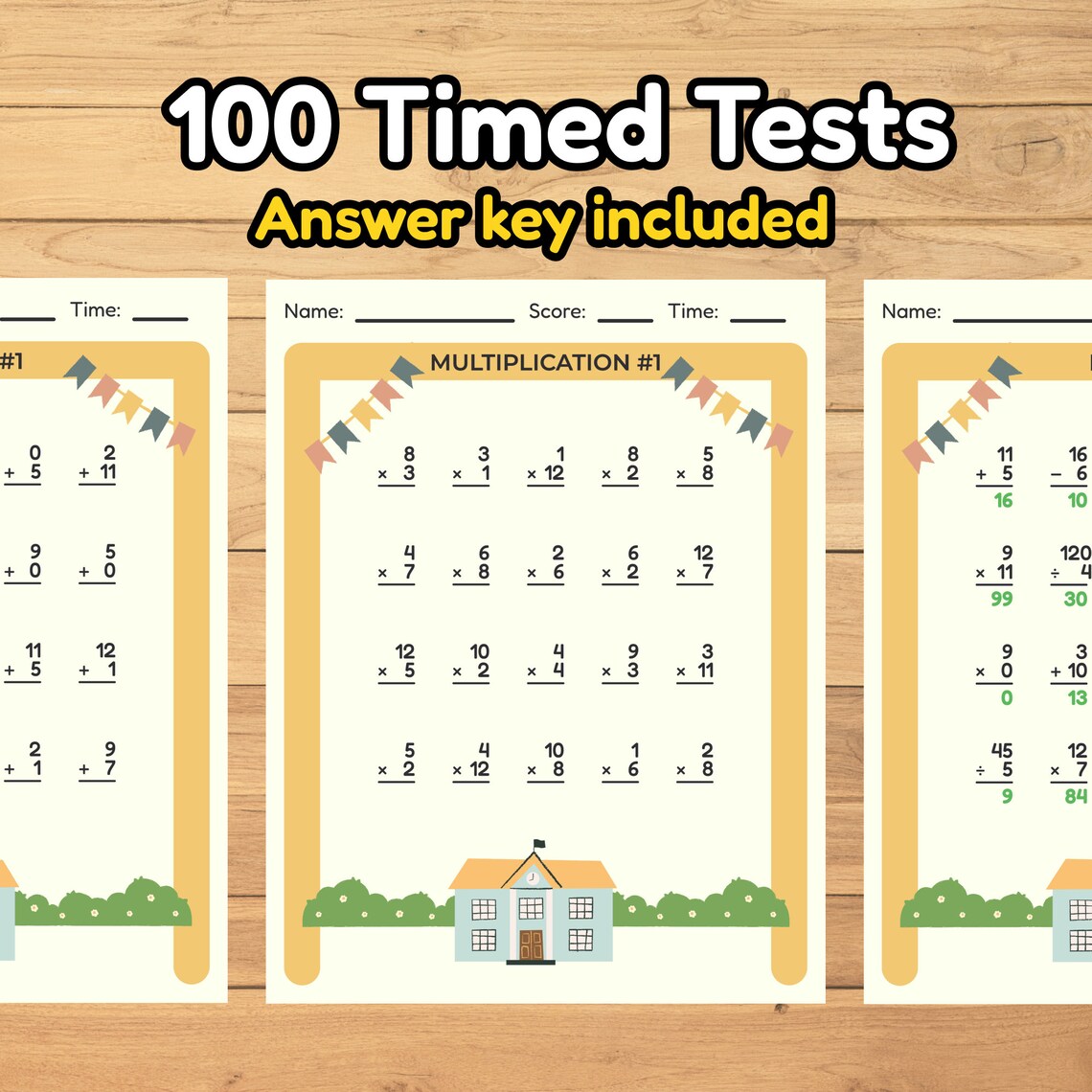 Multiplication Table Flashcards Printable Math Sheets for Kindergarten ...