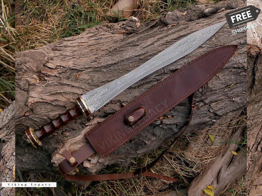 Damascus Steel Handmade Roman Sword for Warrior, Medieval Larp Viking ...