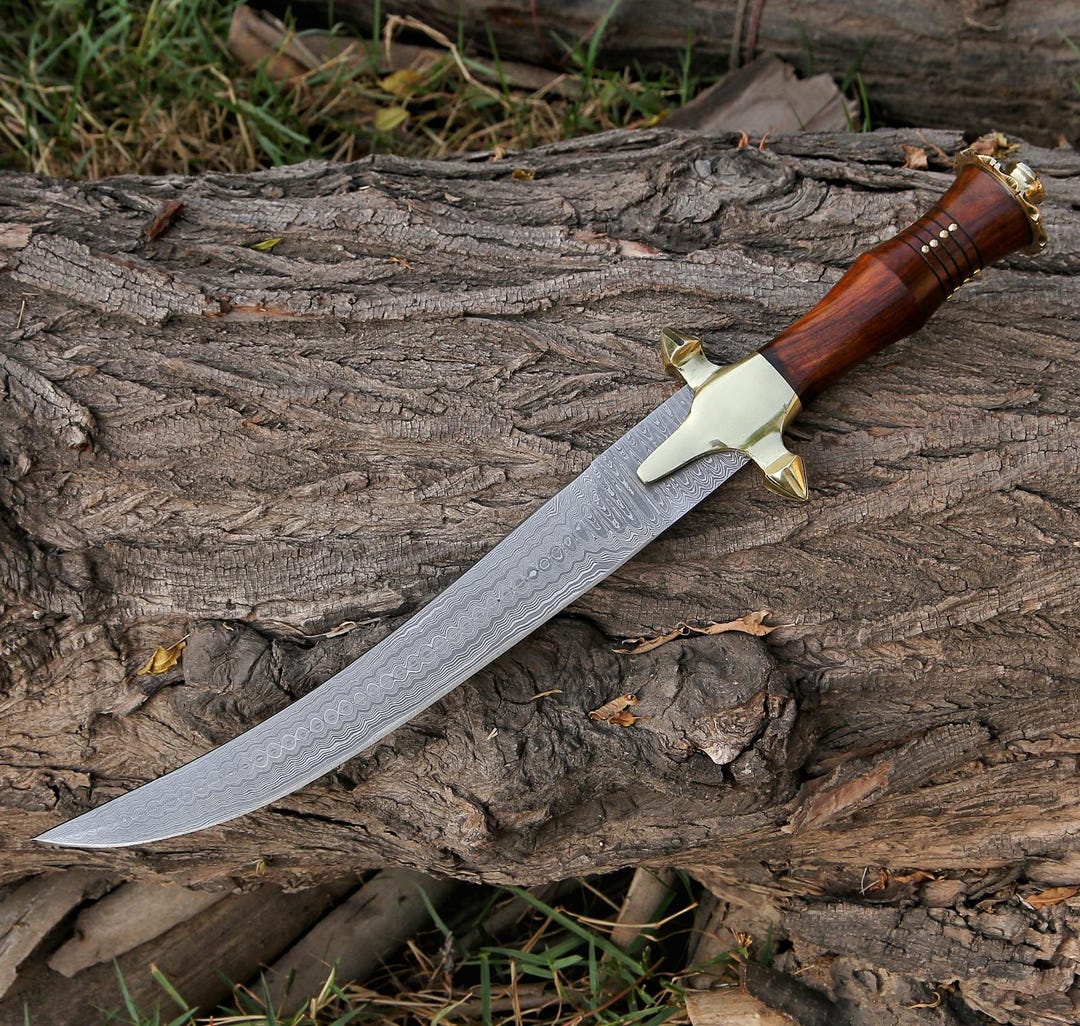 Damascus Steel Handmade Short Sword for Pirate, Medieval Cosplay Viking ...