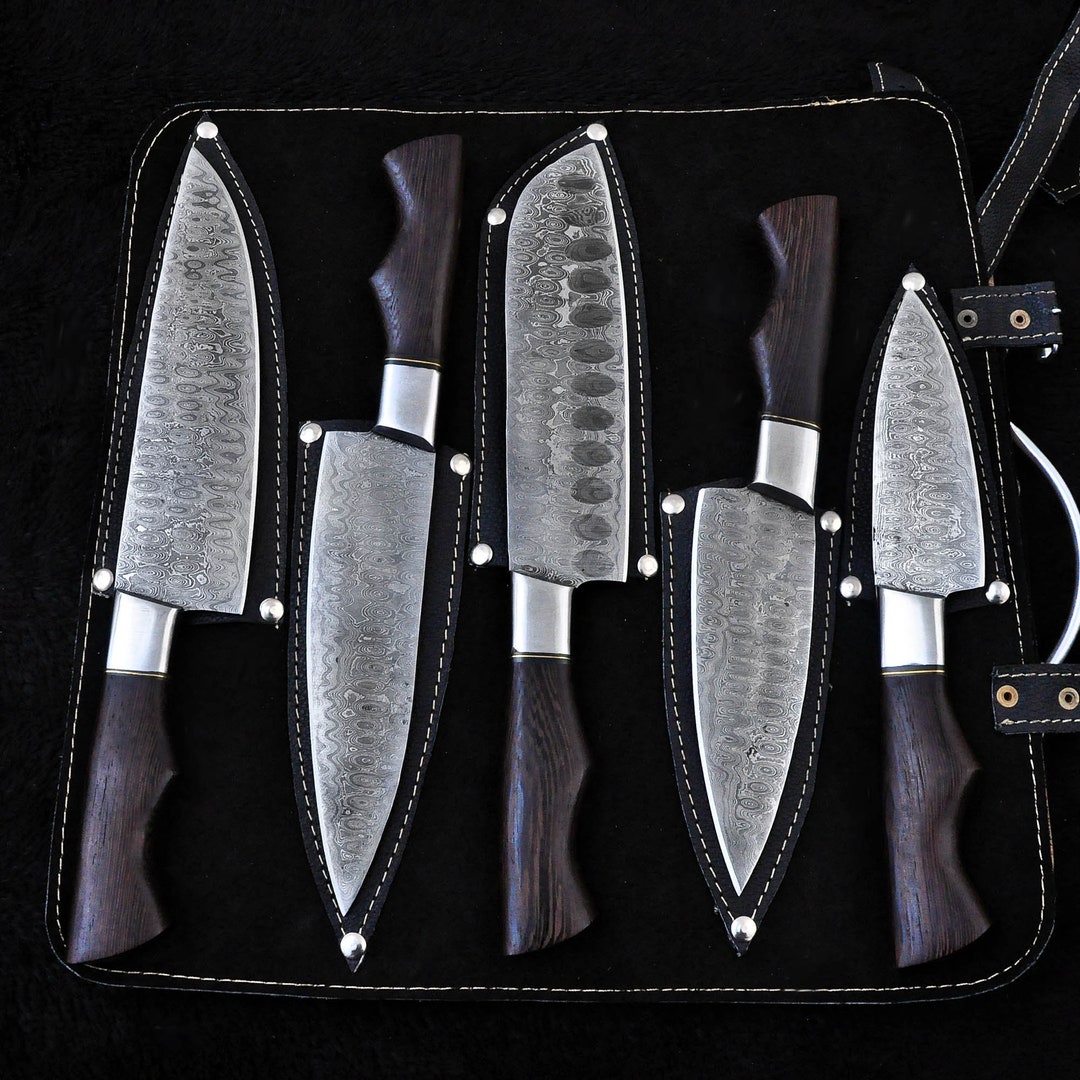 Personalized Chef Knif Set for Kitchen Utensils, Damascus Steel Chef ...