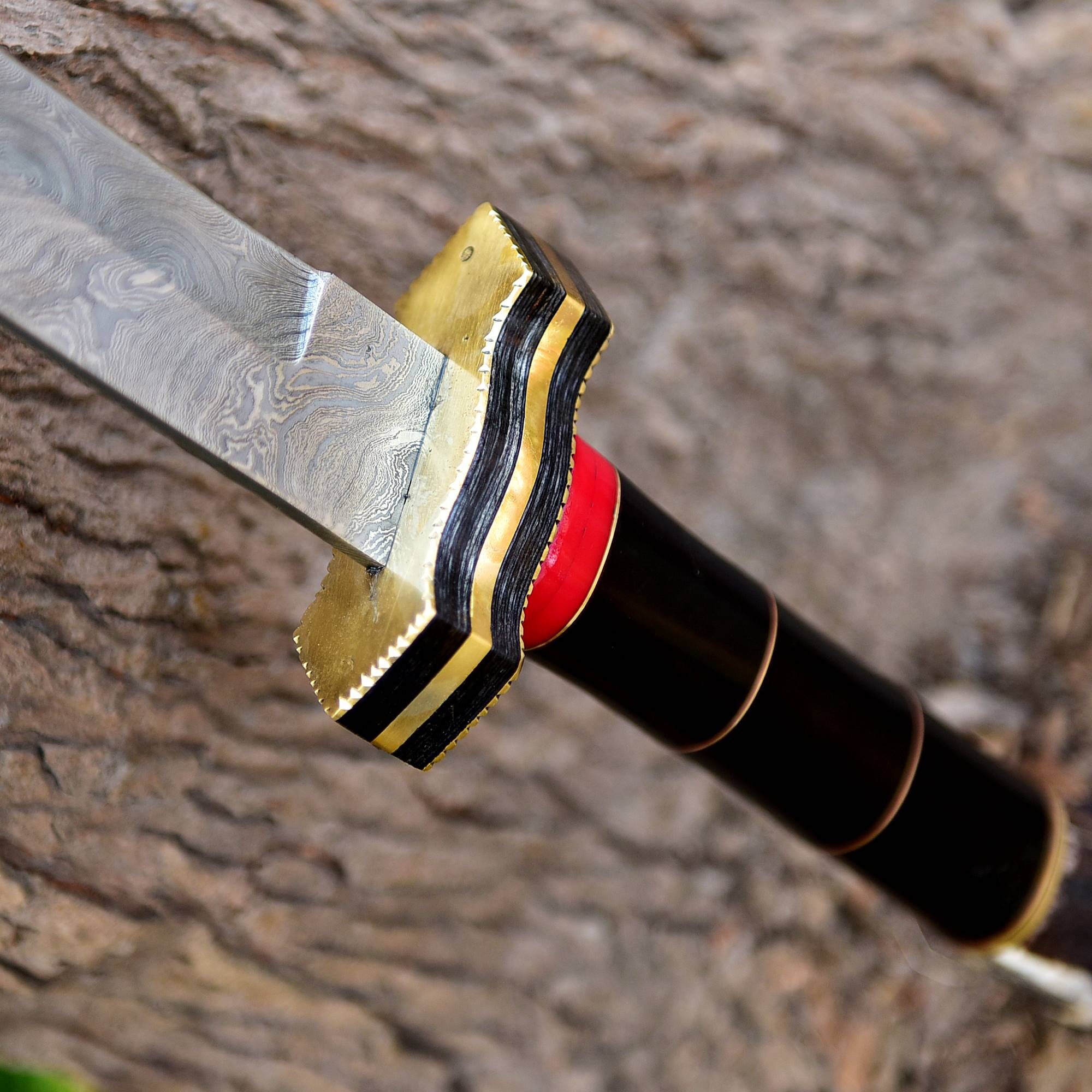 Viking Master Cosplay Long Sword, Damascus Steel Viking Larp Cutlass ...