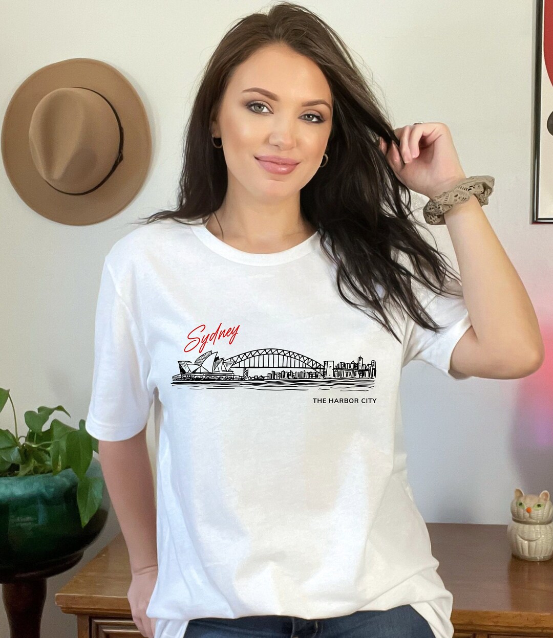 Sydney Skyline T-shirt | the Harbor City Tee | Sydney Travel Souvenir ...