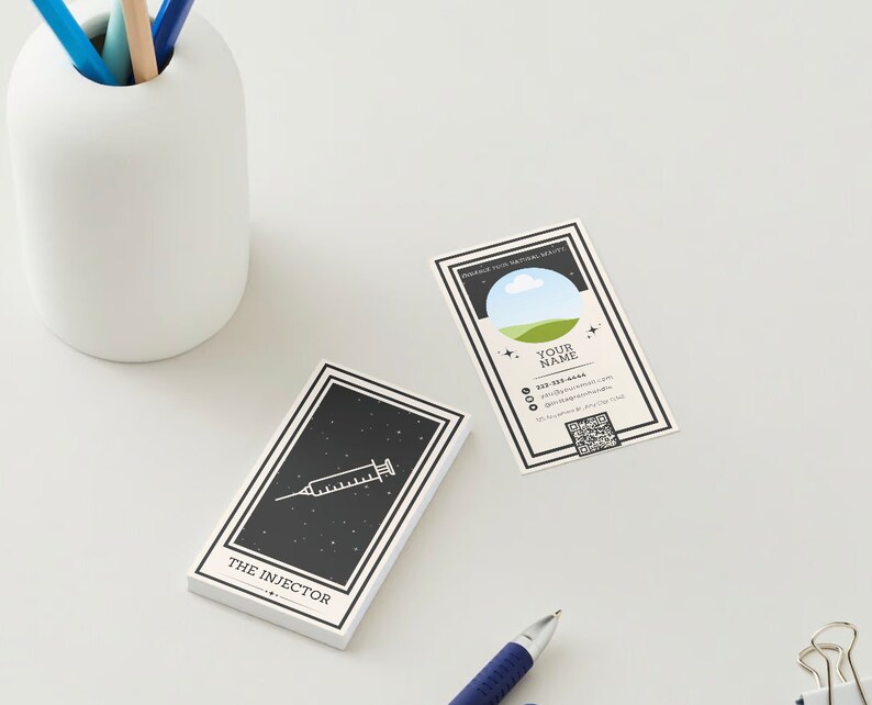 The Injector Tarot Card| Business Card for Nurse Aesthetic Injector ...