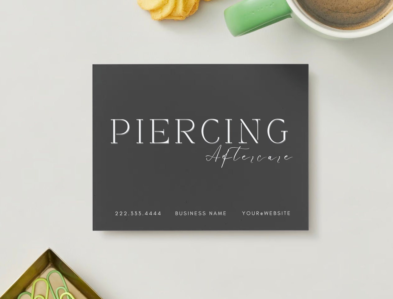 PIERCING AFTERCARE CARD | Instruction Card | Piercings - Etsy