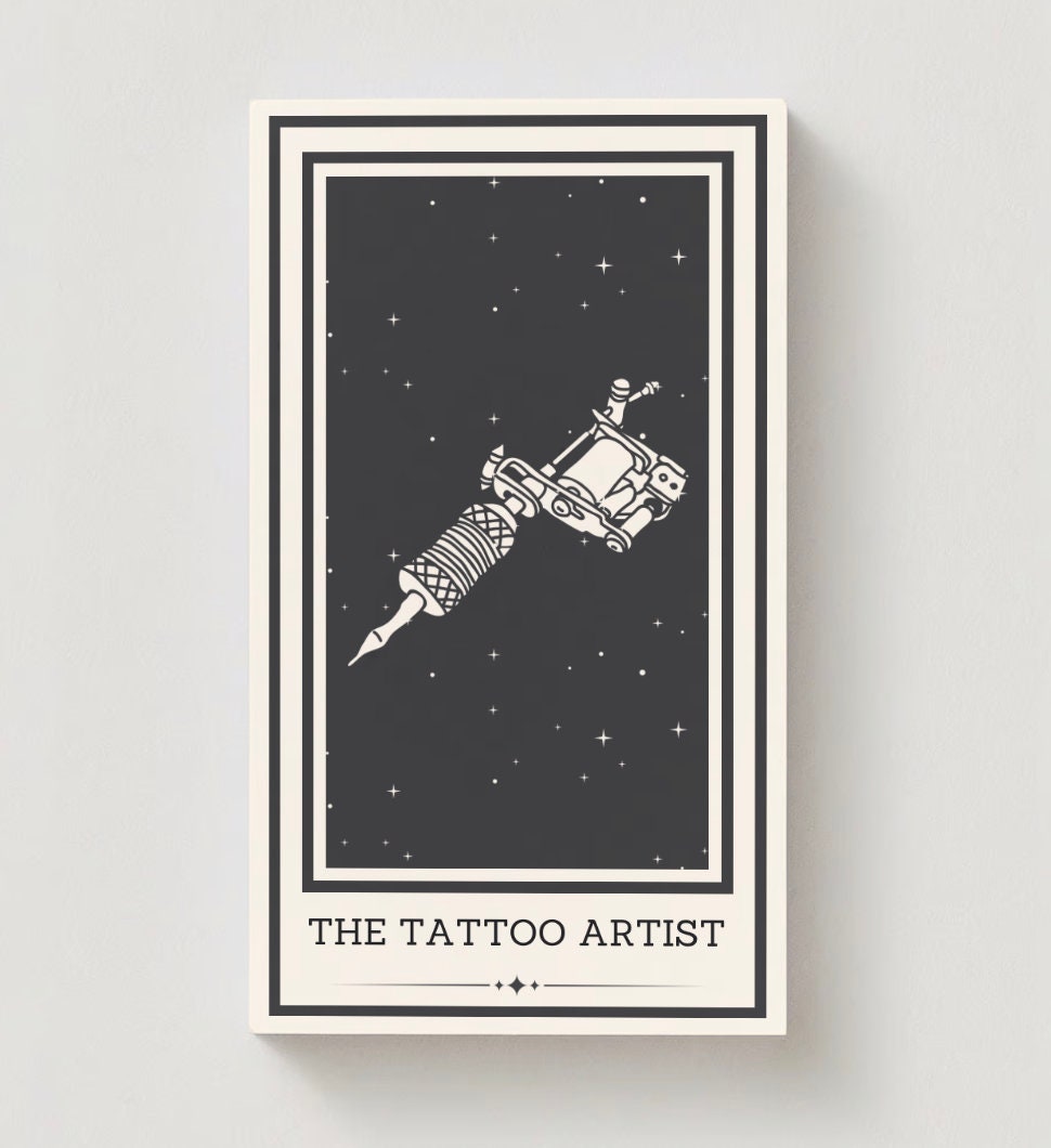 THE TATTOO ARTIST | Tattoo Business Card | Tarot Style - Etsy